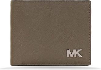 Michael Kors Homme, Accessoires, Vert, Taille: ONE Size Greenwich Tri-Fold Mini Wallet