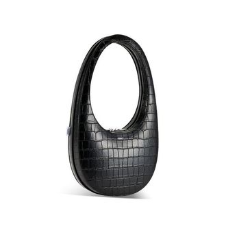 Coperni Sac &eacute;paule peau de crocodile Swipe en cuir