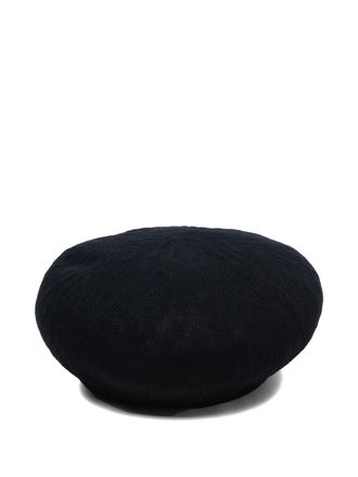 Neighborhood béret en coton mélangé à broderies - Noir