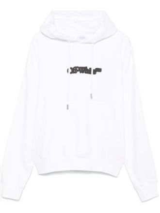 Off-white Hoodie mit Pfeilen - Wei&szlig;