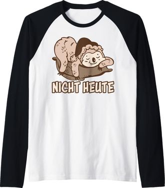 Jimbeels Nicht Heute Faultier Lustiger Spruch f&uuml;r M&auml;dchen & Jungs Raglan