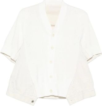 sacai Femme, Blouses et Chemises, Beige, Taille: 38 FR Sweater Sacai