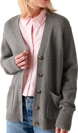Levi's Boyfriend Pocket Cardi Cardigan, Light Charcoal Heath, XS Femme