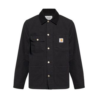 Carhartt Work in Progress Homme, Vestes, Noir, Taille: 2XL Veste en jean avec logo