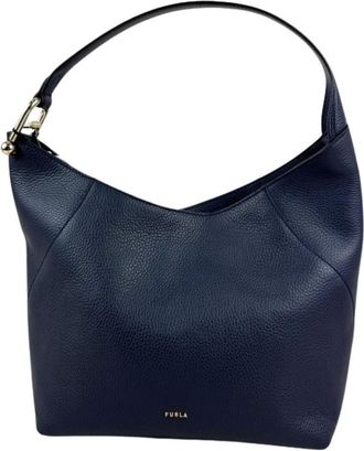 Furla Femme, Sacs, Bleu, Taille: ONE Size Lara M Hobo