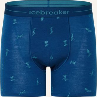 Icebreaker Funktionswäsche-Boxershorts Anatomica Aus Merinowolle blau