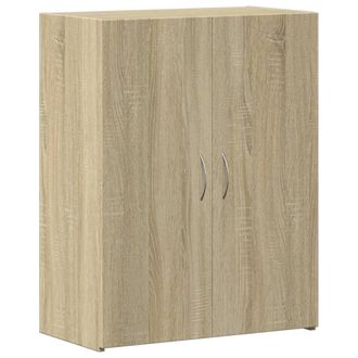Generic B&uuml;roschrank mit 2 T&uuml;ren und 2 F&auml;chern, Mehrzweckschrank, Aktenschrank f&uuml;r Wohnzimmer, Schlafzimmer, Heimb&uuml;ro, Sonoma-Eiche 60x32x77,5 cm Holzwerkstoff