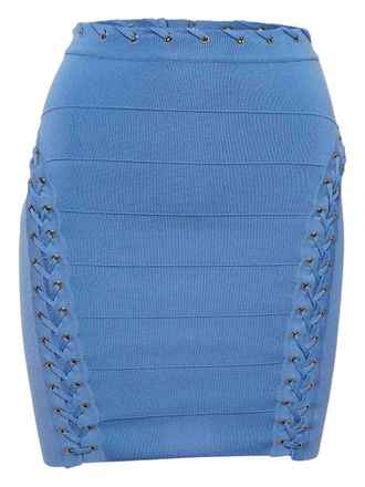 Elisabetta Franchi jupe crayon en maille - Bleu