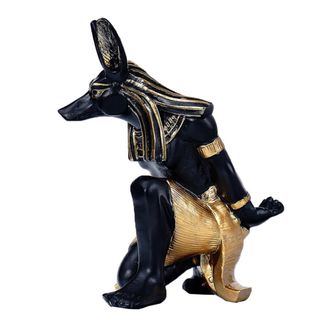 Artibetter JOINPAYA Weinst&auml;nder Anubis Hund aus Kunstharz Dekorativer Weinflaschenhalter mit Einzigartigem Design f&uuml;r Weinschrank und Wohnr&auml;ume Stabiler Rotweinr