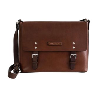 The Bridge Braune Leder Messenger Tasche Lorenzo - - Bags - Herren - Braun - ONE SIZE