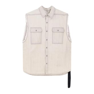 Rick Owens SL Tommy Jumbo Weste - - Jackets - Herren - Wei&szlig; - L