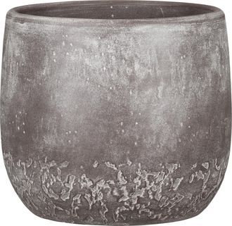 Scheurich Dune, Blumentopf aus Keramik, Farbe: Washed Brown, 17,64 cm Durchmesser, 17 cm hoch, 6,1 l Vol