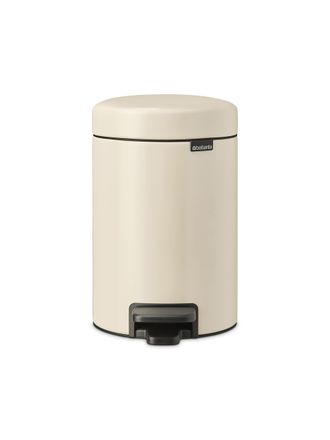 Brabantia NewIcon Treteimer 3L - Kleiner Abfalleimer für Bad oder Toilette - Sanft Schließender Deckel - Leichte Pedalbedienung - Entnehmbarer Inneneimer - Soft