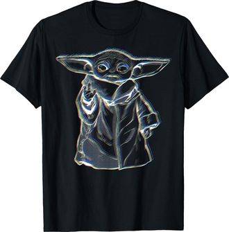 Star Wars The Mandalorian The Child Neon Sketch T-Shirt