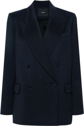 Joseph Femme, Vestes, Bleu, Taille: 46 FR Jaden Tailoring Wool Jacket