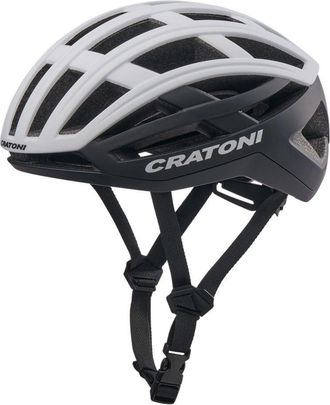 Cratoni Fahrradhelm C-Airlite weiß-schwarz matt,Gr.M/L (56-58 cm), 114203J2