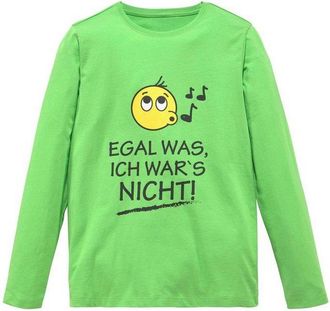 Kidsworld Langarmshirt EGAL WAS, ICH WARS NICHT! Langarm, Basic-Passform, peppiger Aufdruck, Rundhalsausschnitt