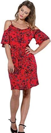 Coline Robe Courte Viscose - Couleur : Rouge - Taille : M