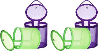 BESTONZON 4 St&uuml;ck Aufbewahrungstaschen f&uuml;r Garn Netz Stricktaschen mit Tragegriff 13 X 125cm Organizer f&uuml;r H&auml;kel und Strickgarn Tragbare Garnaufbewahrung f&uuml;r Re