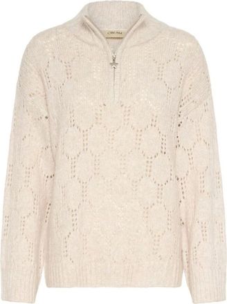 Cream Femme, Pulls, Beige, Taille: 42 FR Zilla Knit Sweater