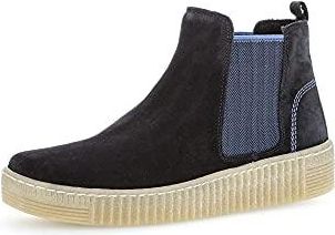Gabor Femme Bottines, Dame Bottines Chelsea,Semelle intérieure Amovible,Demi-Bottes,Bottes de Glisse,Bottines,Bleu (Pazifik) / 16,40.5 EU / 7 UK