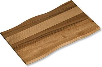 KESPER Schneidebrett, Buchenholz, Braun, 45x27x1,5 cm, BIOFA-&Ouml;l, schr&auml;ge Kante, 85117