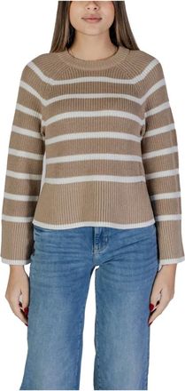 Vila Vila, Femme, Pulls, Beige, Taille: 40 FR Printemps/Été SweaT-shirt en Coton pour Femme