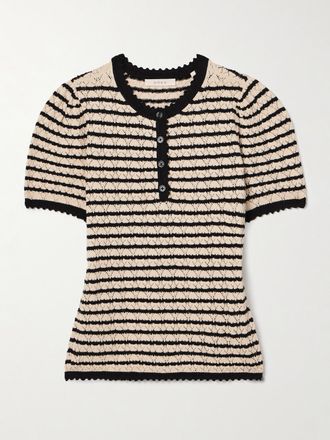 Dôen Brandie Oberteil Aus Pointelle-strick Aus Einer Pima-baumwoll-seidenmischung - Neutral