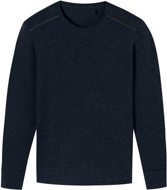 Schiesser Langarmshirt Comfort Fit farblich abgesetzte N&auml;hte, lang&auml;rmelig