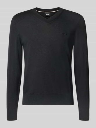 HUGO BOSS Regular Fit Pullover aus reiner Schurwolle Modell H-Melba-L