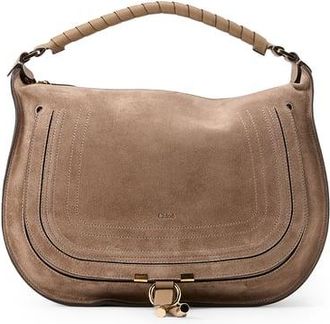 Chlo&eacute; Granc sac &agrave; main Marcie en cuir de veau daim