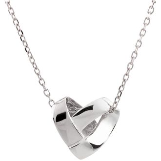 Edenly Origami Herz Collier - 750er Wei&szlig;gold (18 Karat)