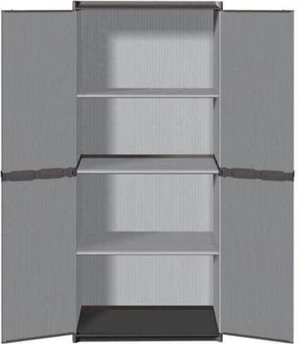 TooD Beauty Armoire de rangement haute en résine TOOD - 3 tablettes - Gris