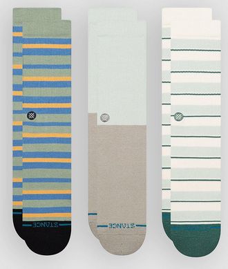 Stance Prep Stripe 3 Pk Socks paleblue