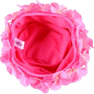 Happyyami 1stk Handgefertigte Blumen-Badekappe Elastischer Badeturban Blumen Badekappen Schwimmhut Professionelle Gehörschutz Zum Schwimmen -hüte Frauenhut Blüt