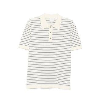 A.P.C. A.p.c., Homme, Tops, Blanc, Taille: S Polo &agrave; rayures