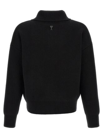 Ami Wool Cardigan - Black