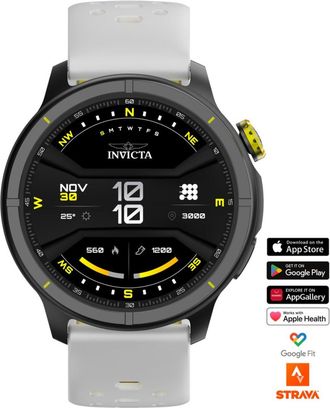 Invicta I-Tech - 2 Pro ITECH-008 Herren Uhr - Smartwatch Bewegung - Edelstahl mit schwarzem Zifferblatt - 46 mm