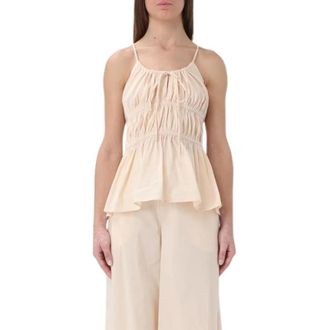 Liviana Conti Elegantes beiges &auml;rmelloses Top - - Tops - Damen - Beige - XS