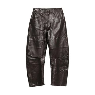 Nili Lotan Femme, Pantalons, Brun, Taille: 40 FR Shon Leather Pant