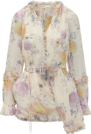Zimmermann Femme, Robes, Multicolore, Taille: 38 FR Luna Ruffle Playsuit