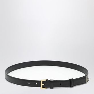 Prada Schwarzer G&uuml;rtel mit Applikation