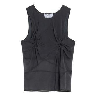 The Attico Femme, Tops, Gris, Taille: 36 FR Débardeur Gris Style Canotta