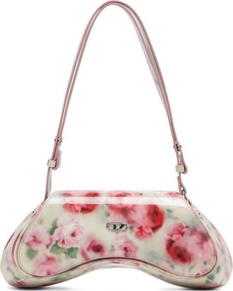 Diesel Femme, Sacs, Multicolore, Taille: ONE Size Sac bandouli&egrave;re floral en cuir verni