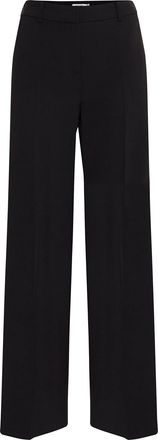 b.young BYDanta Damen Hose Stoffhose Weites Bein mit Bundfalten G&uuml;rtelschlaufen Eingrifftaschen Stretch Regular Fit, Gr&ouml;&szlig;e:46, Farbe:Black (80001)