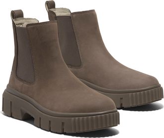 Timberland Chelseaboots TIMBERLAND GREYFIELDMID CHELSEA BOOT, Damen, Gr. 39,5, braun (medium braun nubuck), Leder, Schuhe, Winterstiefel, Schnürstiefel, Wintersc