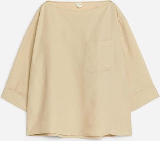 Arket Bluse Mit U-Boot-Ausschnitt -Beige
