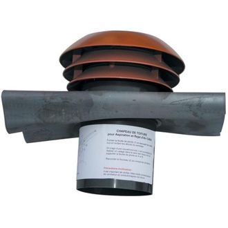 Atlantic Ent/sort air toiture rouge diam 125mm 464055