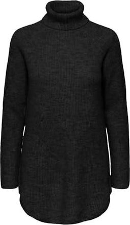 Pieces Pieces Femme Pcellen Ls Long Knit Noos BC Sweater, Noir, M EU