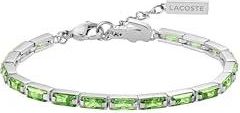 Lacoste Bracelet pour Femme Collection DUCHESS en Acier Inoxydable avec des Cristaux Verts - 2040500